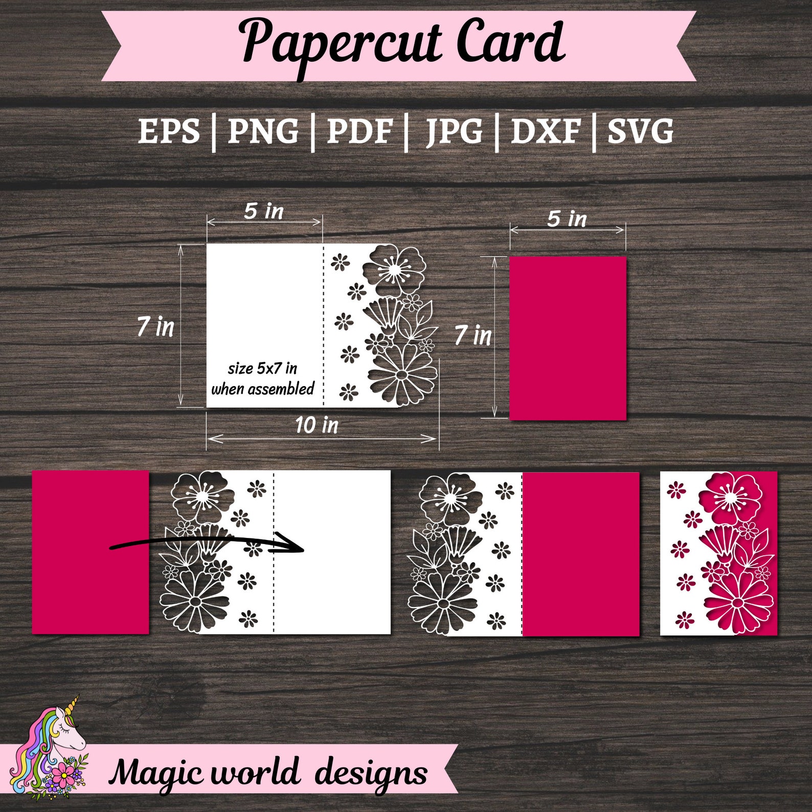 Flowers Papercut Card Cover Template SVG, Happy Birthday, Happy ...
