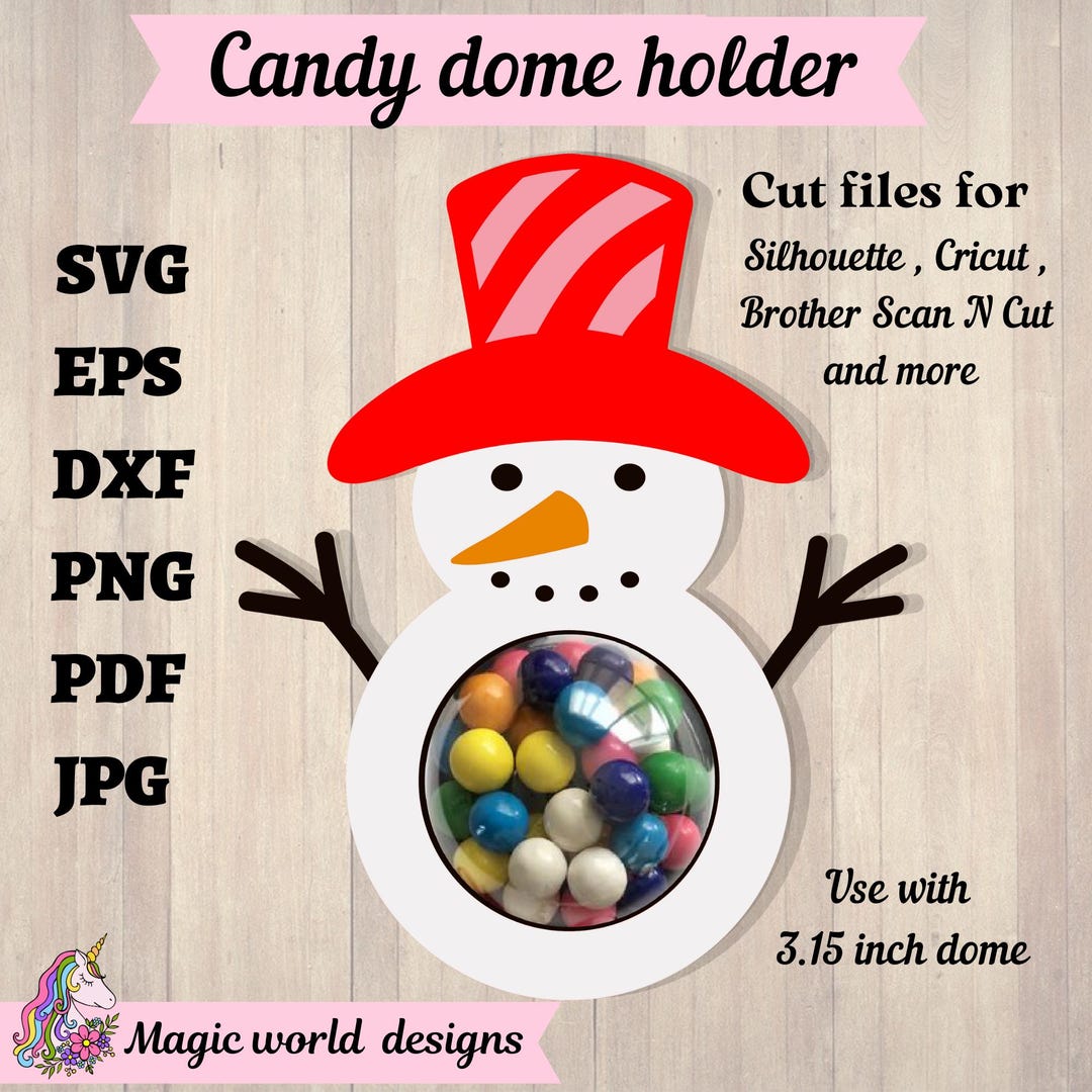 Christmas Snowman Candy Dome Svg , Layered Svg Paper Cut File, Holder ...