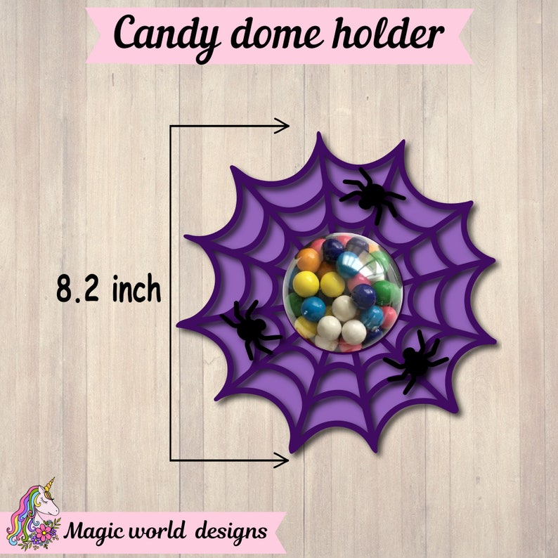 Spider in the Web Candy Dome Halloween Candy Dome Svg , Chocolat Holder ...