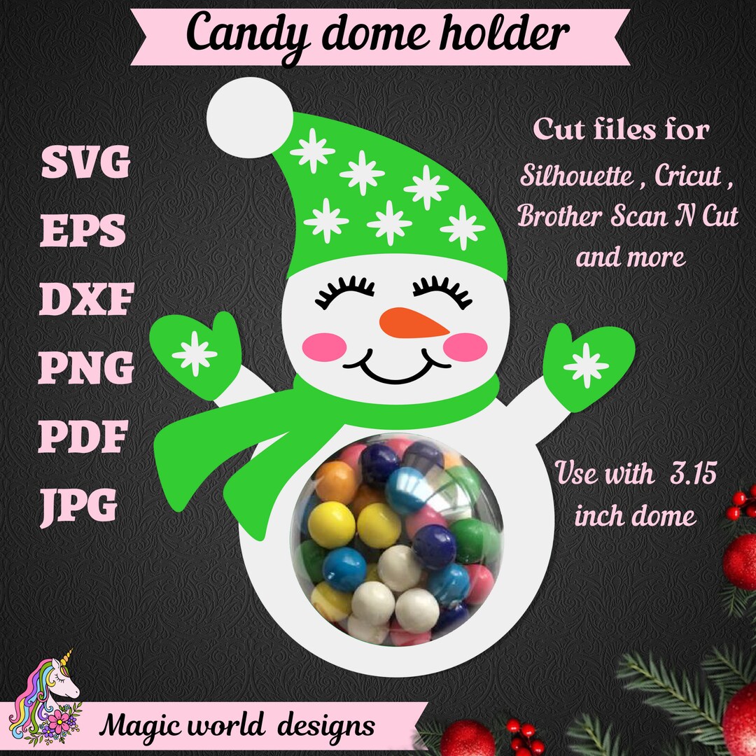 Snowman Candy Dome SVG - Christmas Holiday, Party Favor Layered Paper ...