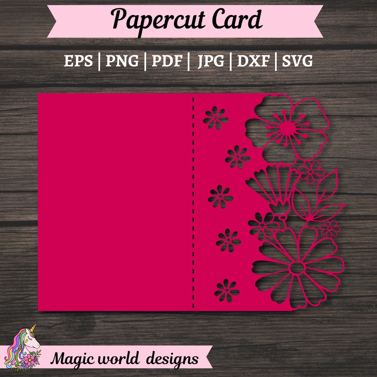 Flowers Papercut Card Cover Template SVG, Happy Birthday, Happy ...