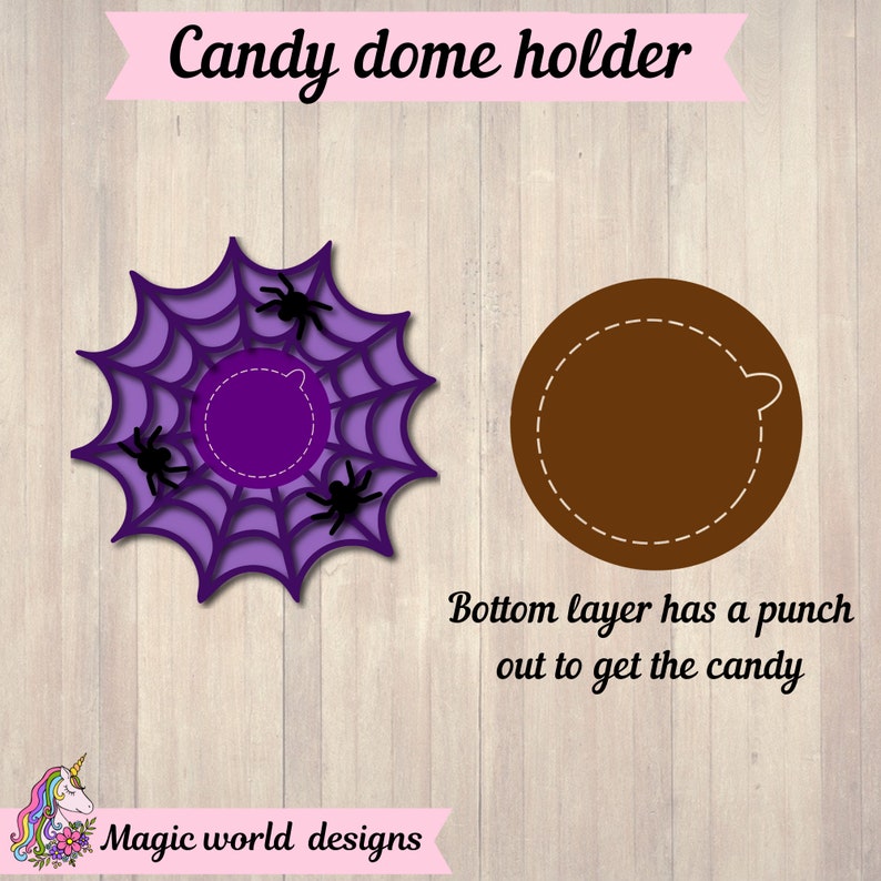 Spider in the Web Candy Dome Halloween Candy Dome Svg , Chocolat Holder ...