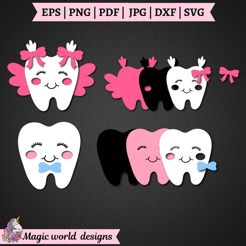 Tooth Fairy Bag Design Bundle . Layered Cut Files for Cricut and ...