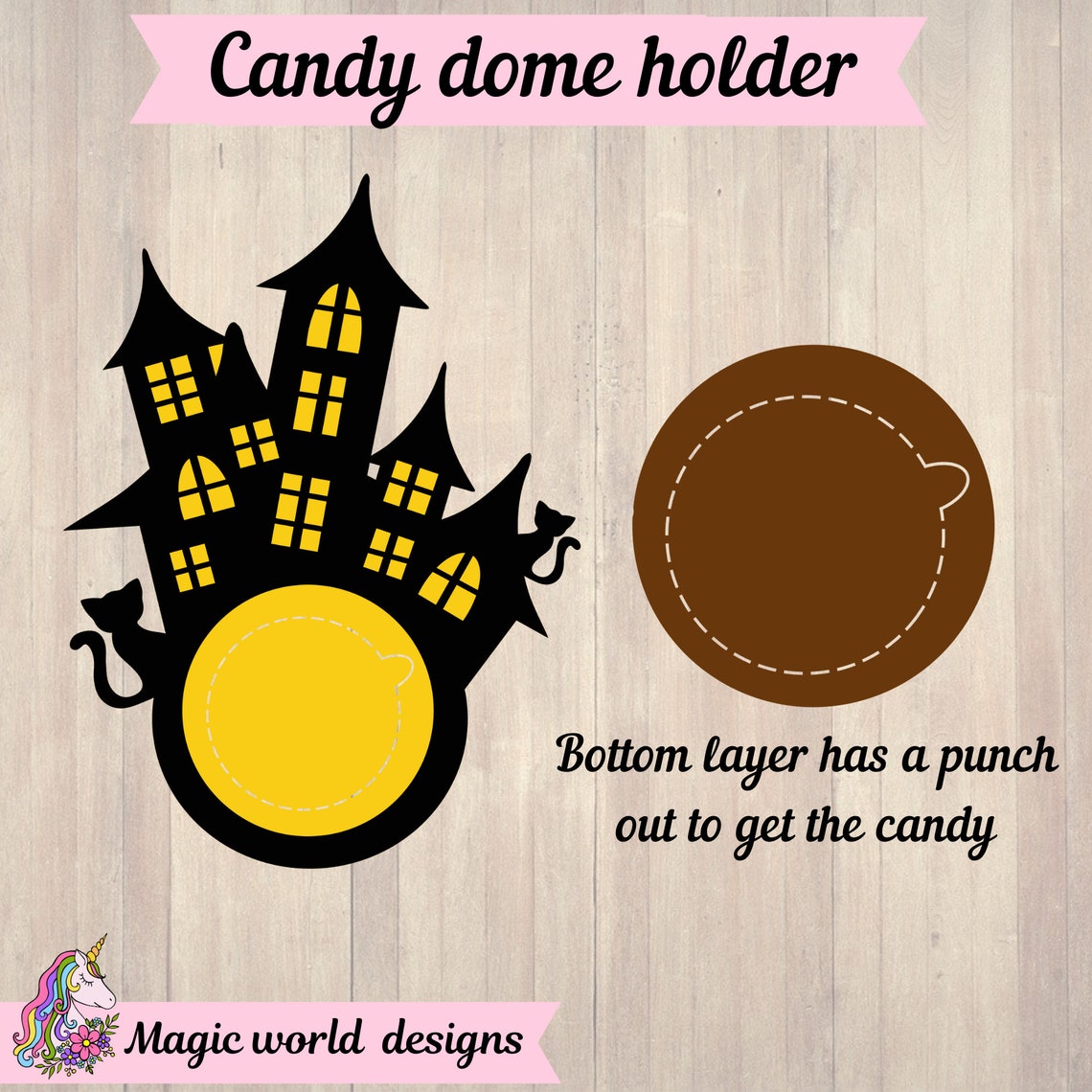 Haunted House Candy Dome Svg, Halloween Candy Holder Svg, Candy Ornaments Svg, Chocolate Holder ...