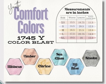 Comfort Colors 1745Y Size Chart Comfort Colors 1745Y Color Blast Colors ...
