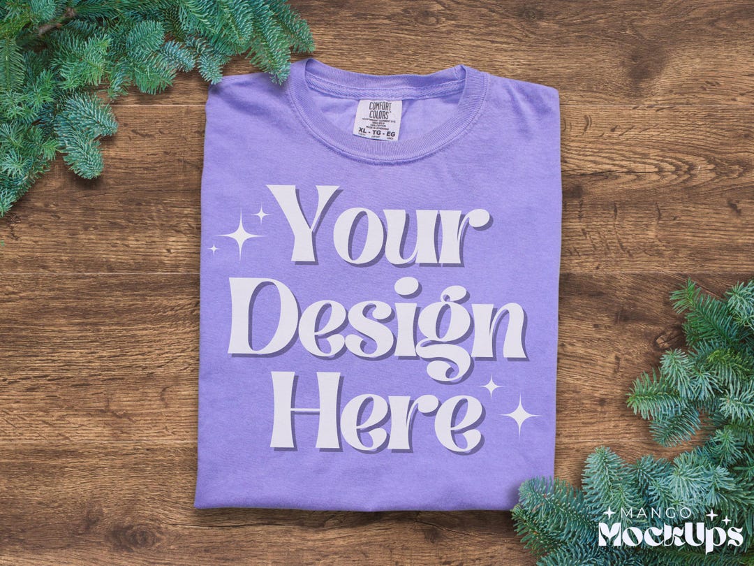 Comfort Colors 1717 Violet Mockup Comfort Colors Violet Mockup Purple ...