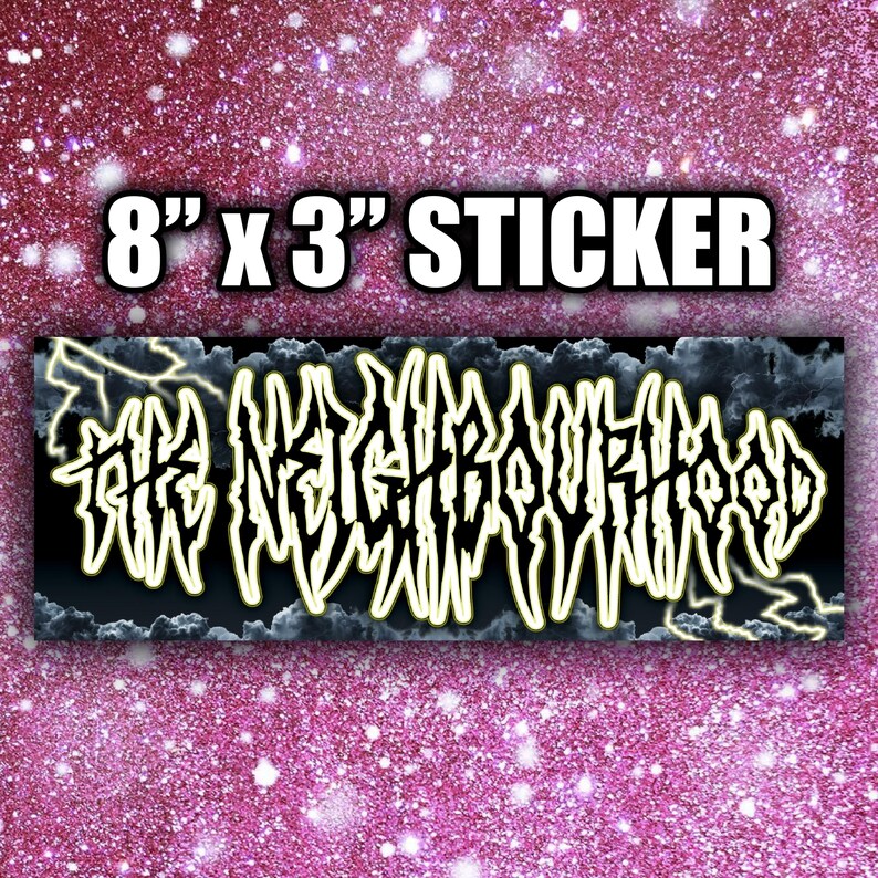 The Neighbourhood Band Dark Storm Bumper Sticker, Indie Rock Trendy Emo ...