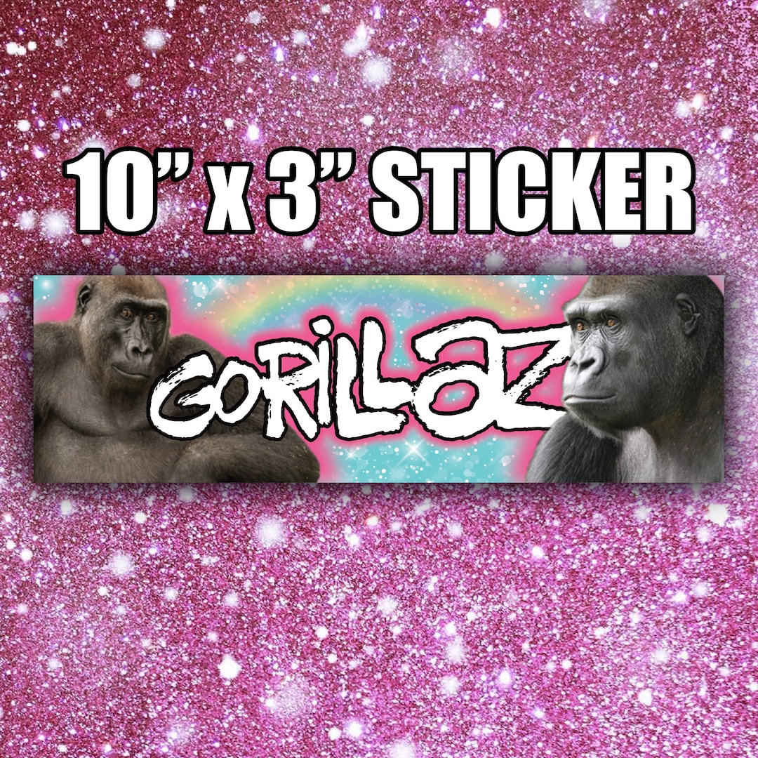 Gorillaz Band as Gorillas, Funny Trendy Band Bumper Sticker, Music Meme ...