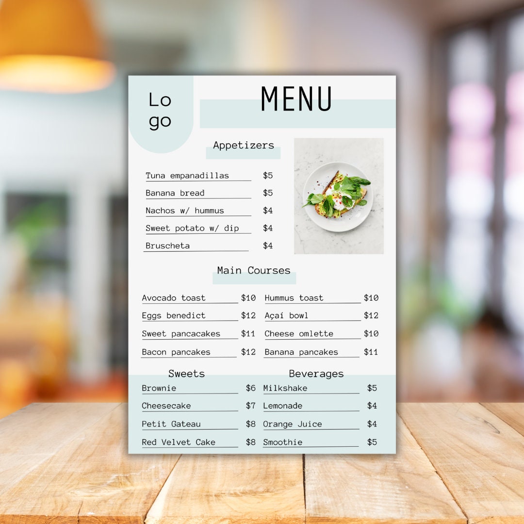 Brunch – Restaurant Stationery Template - Etsy