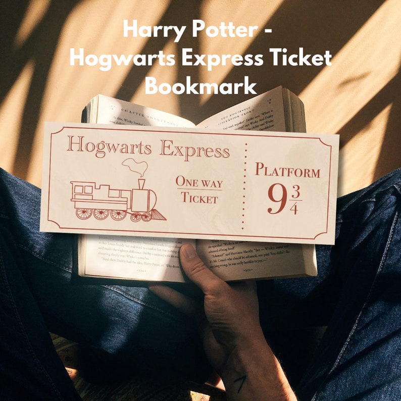 Harry P. Hogwarts Express Ticket Printable Bookmark - Etsy