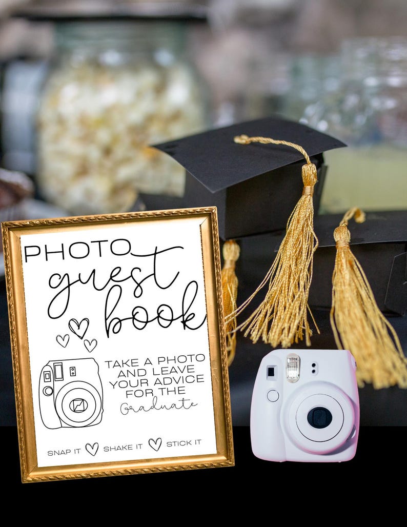 Graduation Photo Guest Book | Digital Download | Instax - Etsy