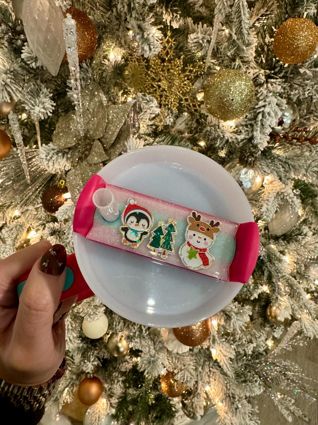 Holiday Stanley Topper | Christmas Tumbler Nameplate - Etsy