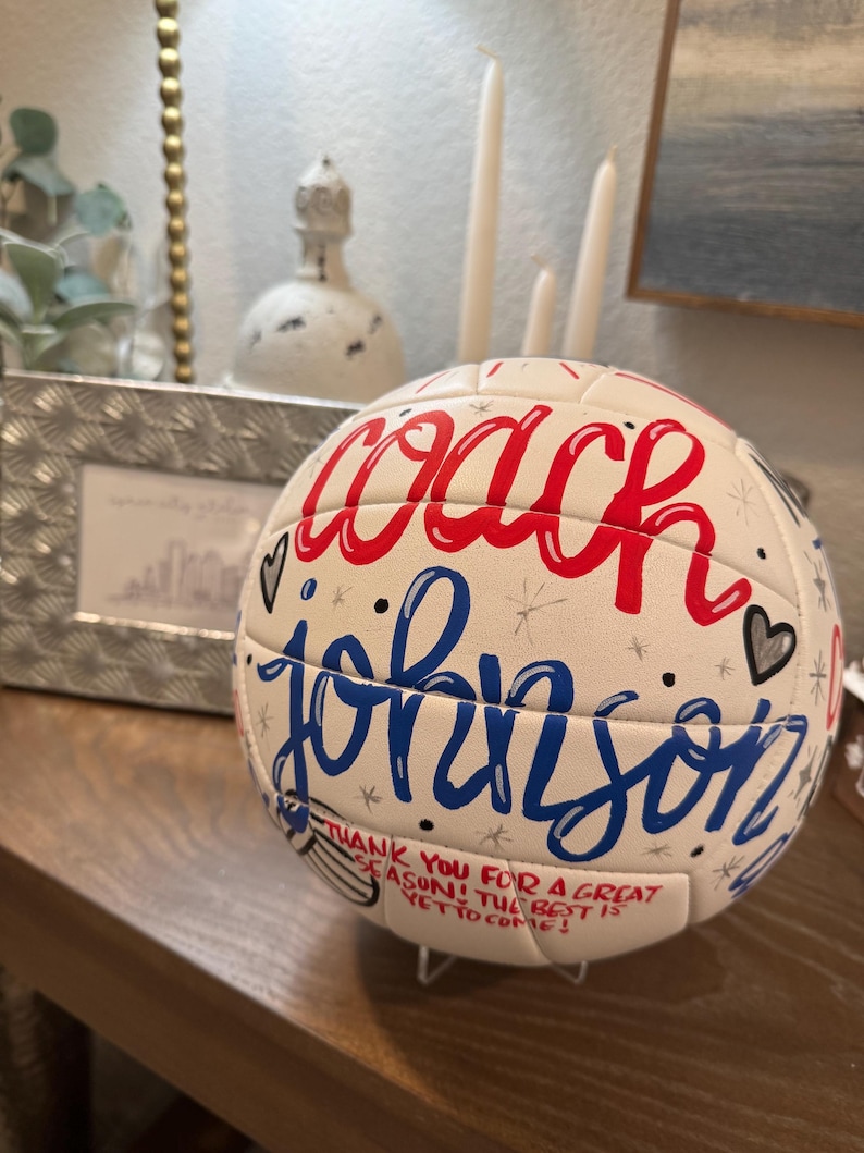 Custom Hand Painted Volleyball - Etsy