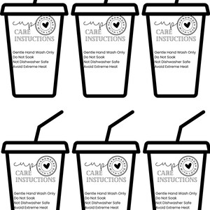 Cup Care Instruction Insert for Packaging- PDF Digital Download- 2 ...