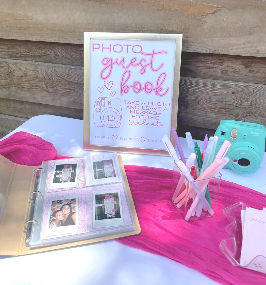 Graduation Photo Guest Book | Digital Download | Instax - Etsy