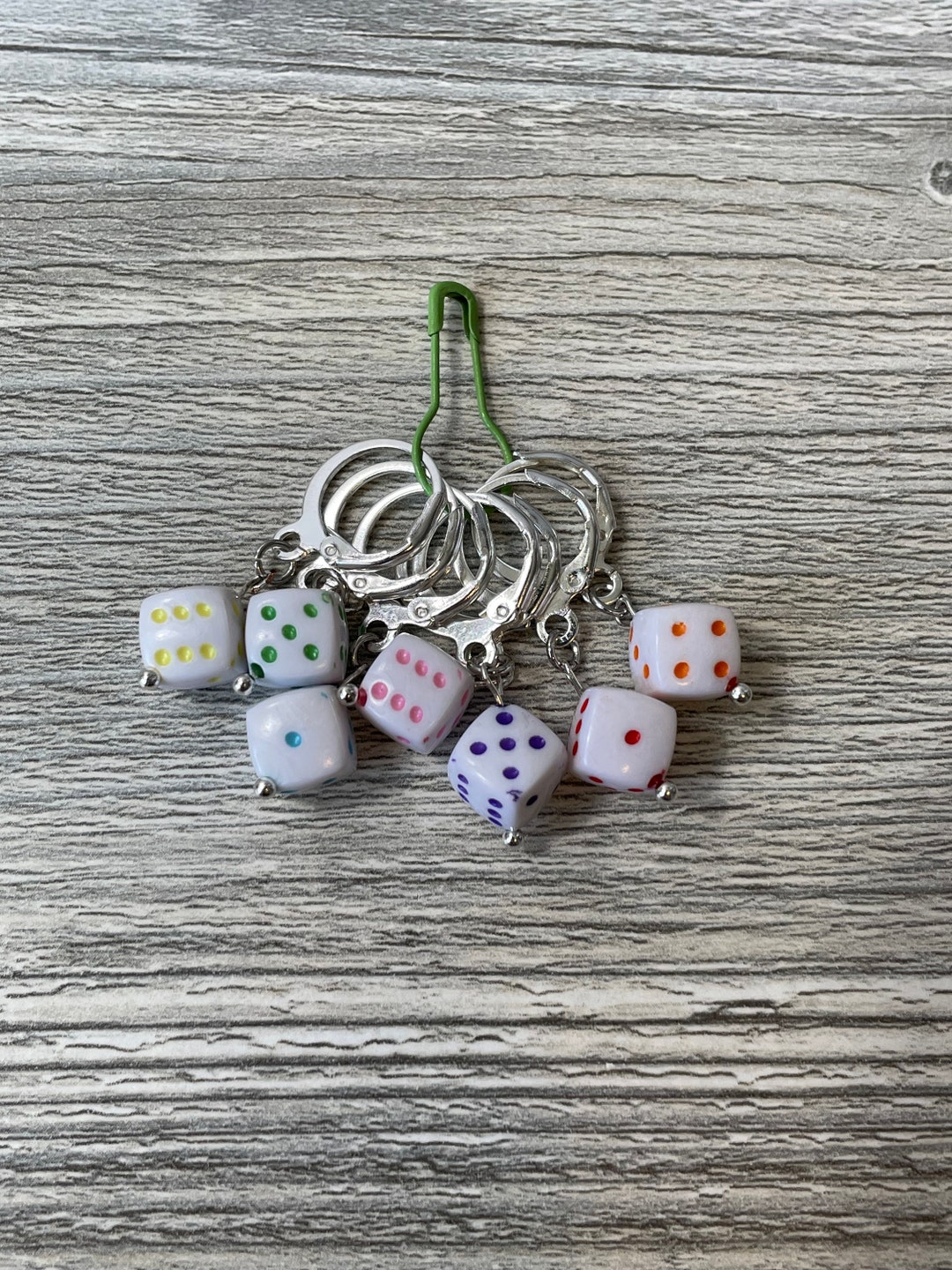 Dice Stitch Marker Set of Seven - Etsy