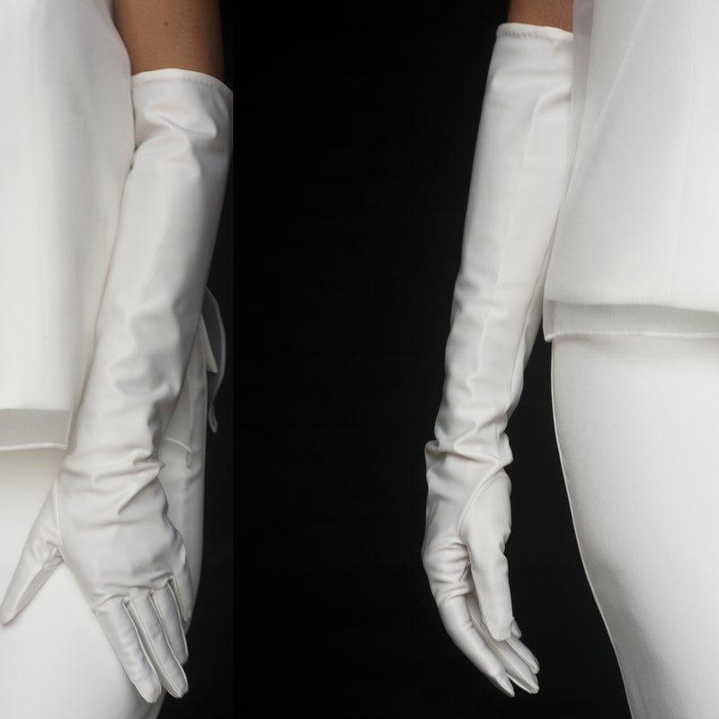 White Opera Gloves - Etsy