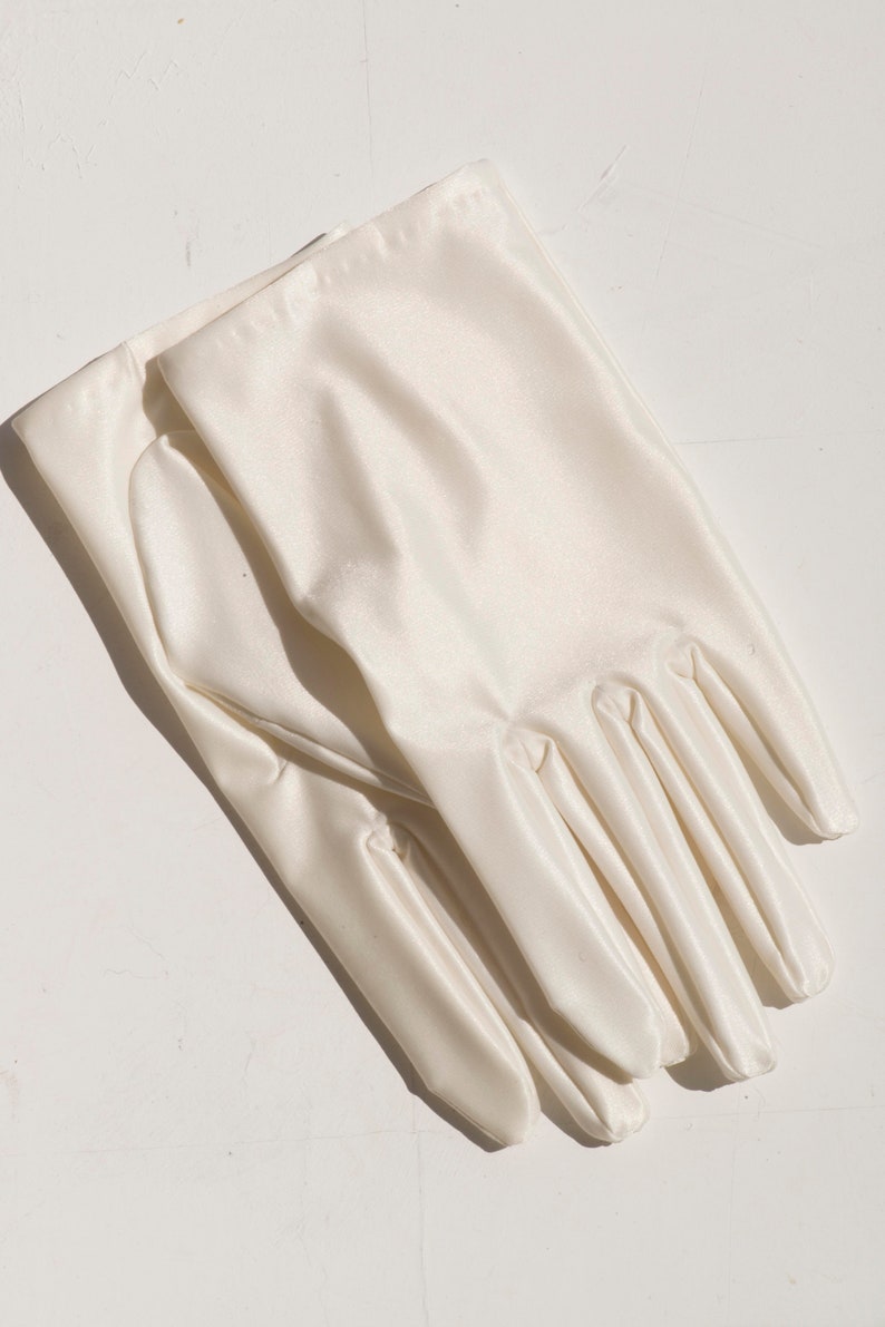 Wedding Custom Gloves, Satin Short Gloves, Handmade Bridal Gloves ...