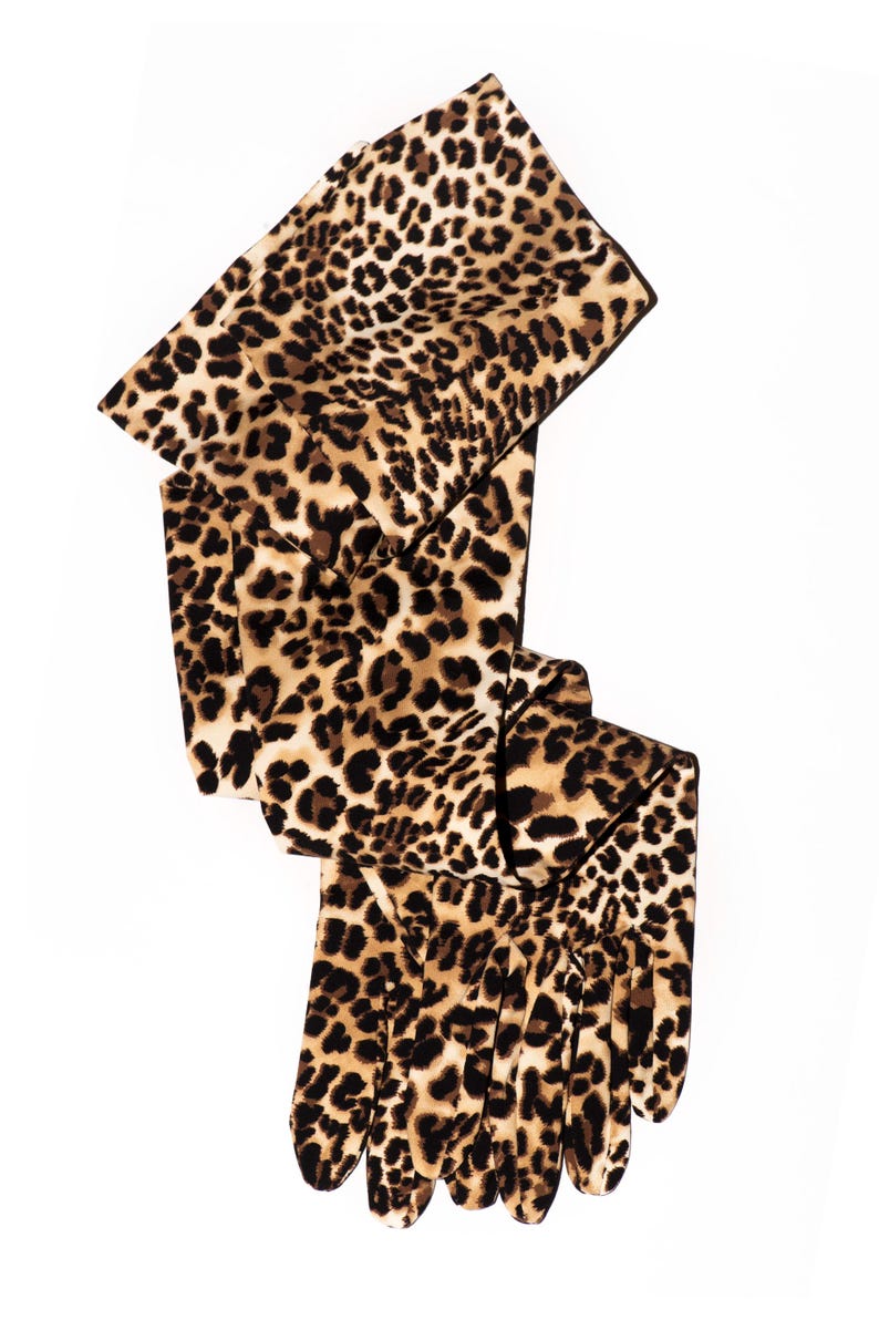 Leopard Print Gloves, Animal Print, Cheetah Long Gloves, Customizable ...