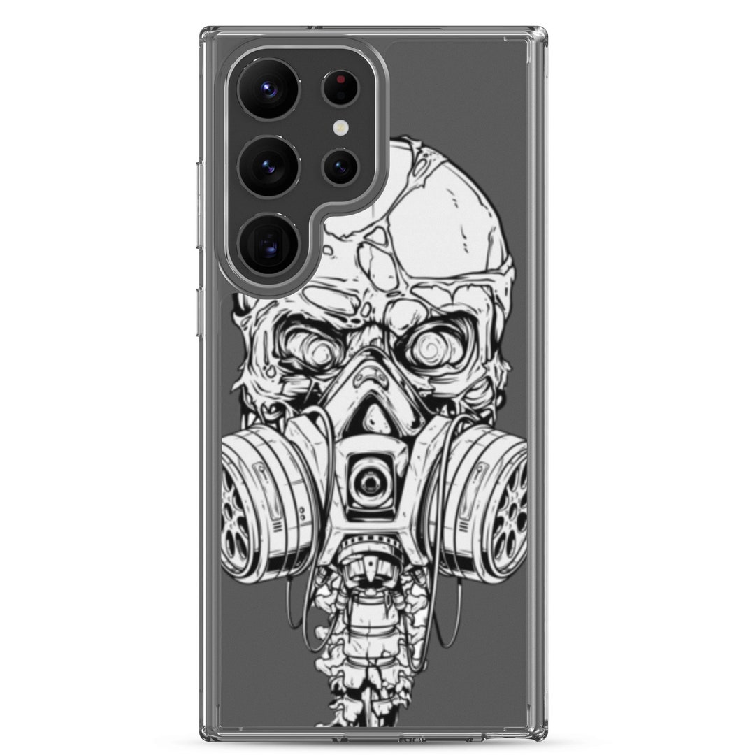 Clear Case for Samsung® Skull With Gas Mask Style Fashion Freak Unisex ...