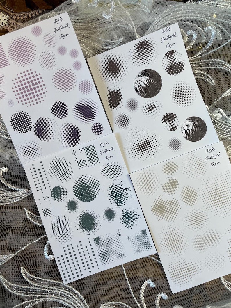 Halftone Dot Design Translucent Sticker - Etsy