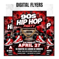 Graffiti Birthday Invitation: Urban Hip Hop Party, Editable Canva ...
