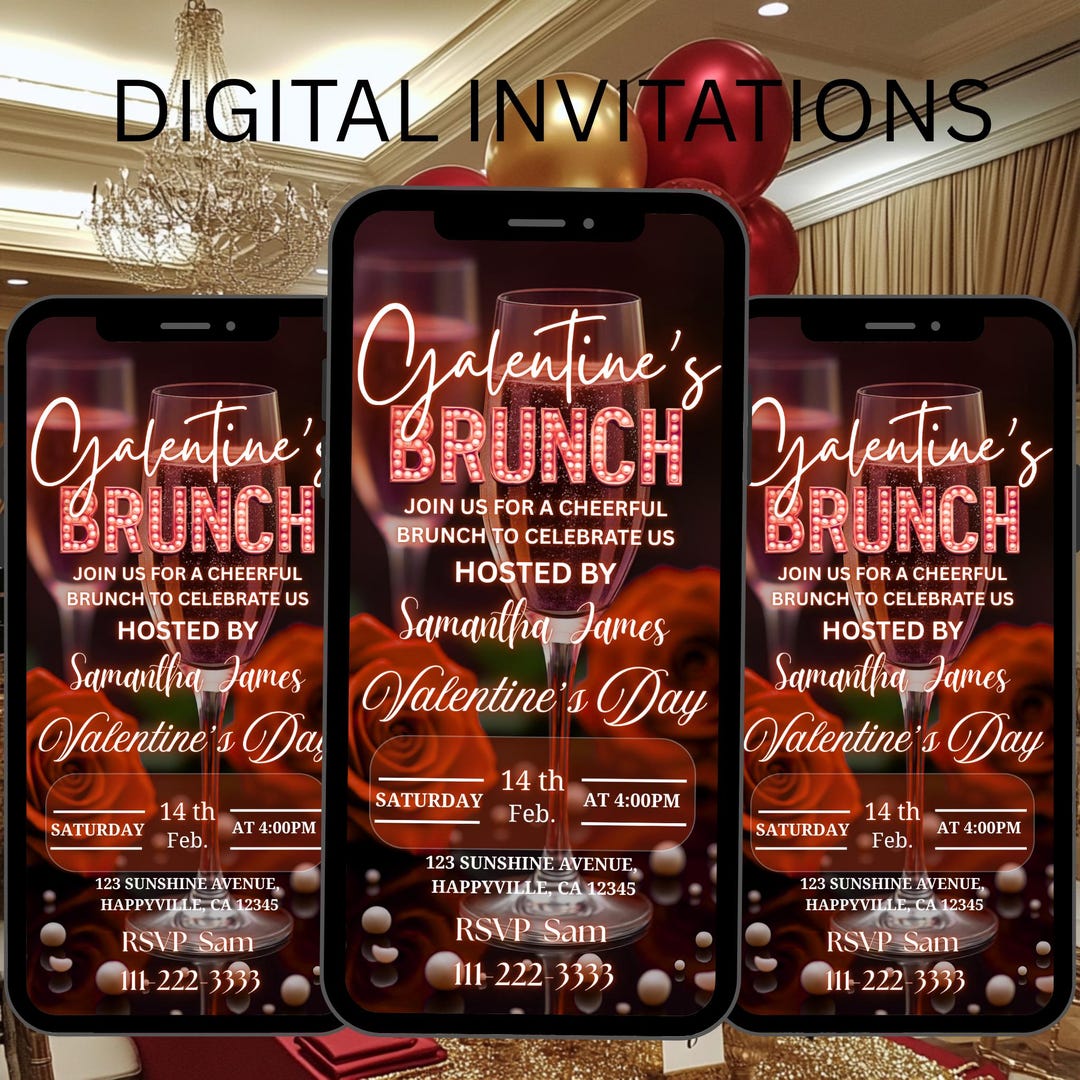 Galentine's Brunch Invitation | Girls Getaway Invite With Itinerary ...