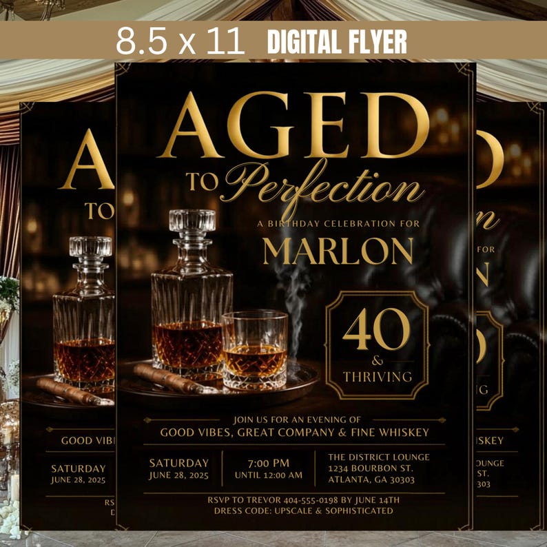 Birthday Party Invitation Flyer, Details & RSVP |digital Invitation ...