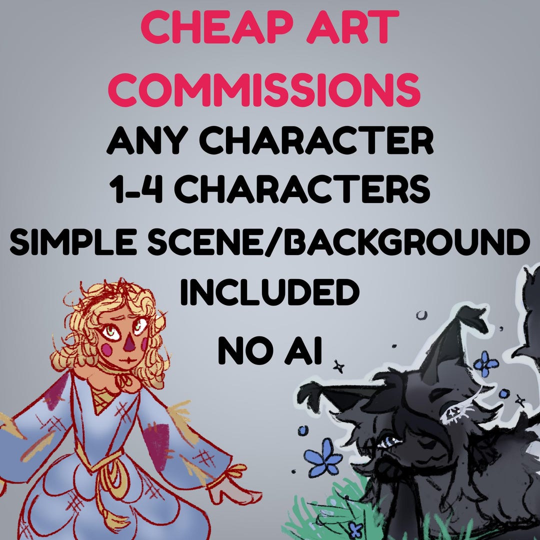 CHEAP ART COMMISSIONS - Furries + Oc + Fanart - Etsy