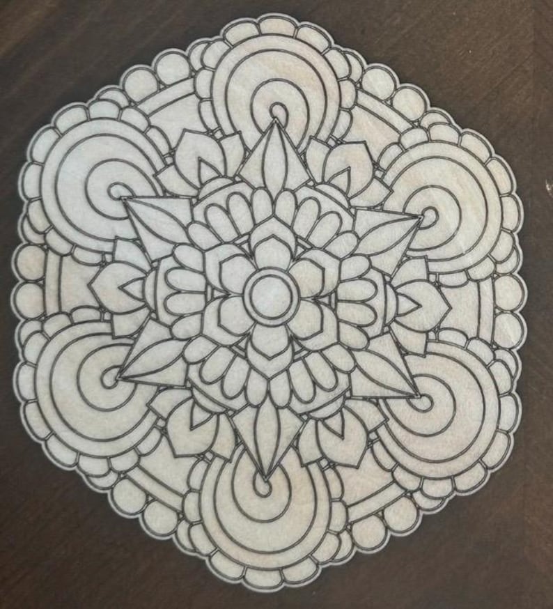 Color Your Own Mandala - Set of 4 - Etsy