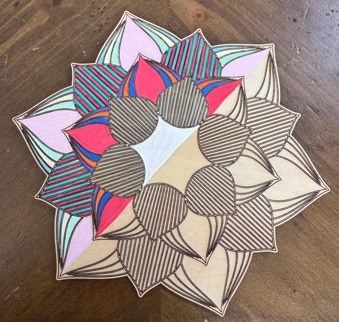 Mindful Mandalas- Coloring Board - Etsy