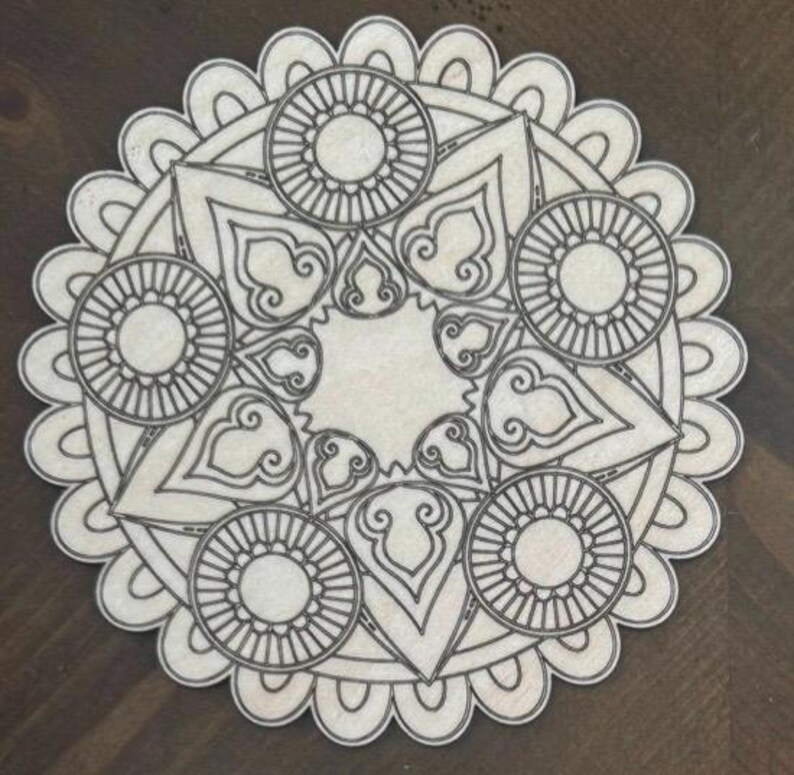 Color Your Own Mandala - Set of 4 - Etsy