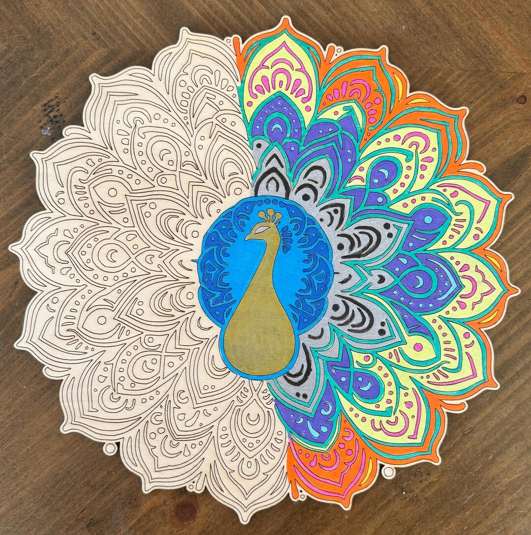 Color Your Own Mandala Boards - Animals - Etsy
