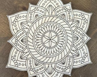 Color Your Own Mandala - Set of 4 - Etsy