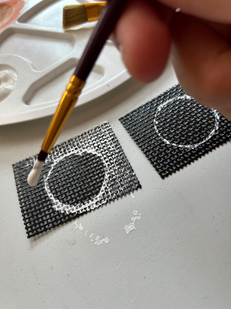 2pcs BLACK Paintable Fursuit Eye Mesh for Eye Blanks, Sheets 4,4 X 8,8 ...