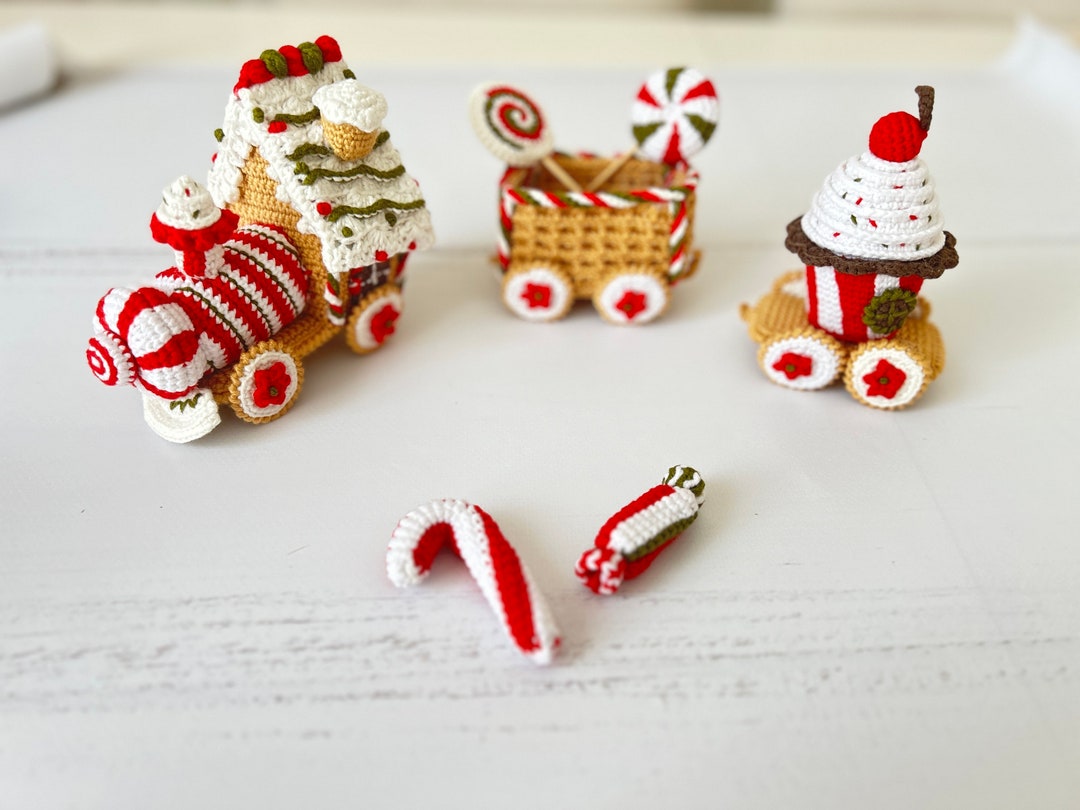 Crochet Christmas Train Plushie: Amigurumi Holiday Decoration - Etsy