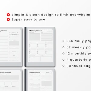 Productivity Bundle - Templates for E-ink Tablets Like Remarkable ...