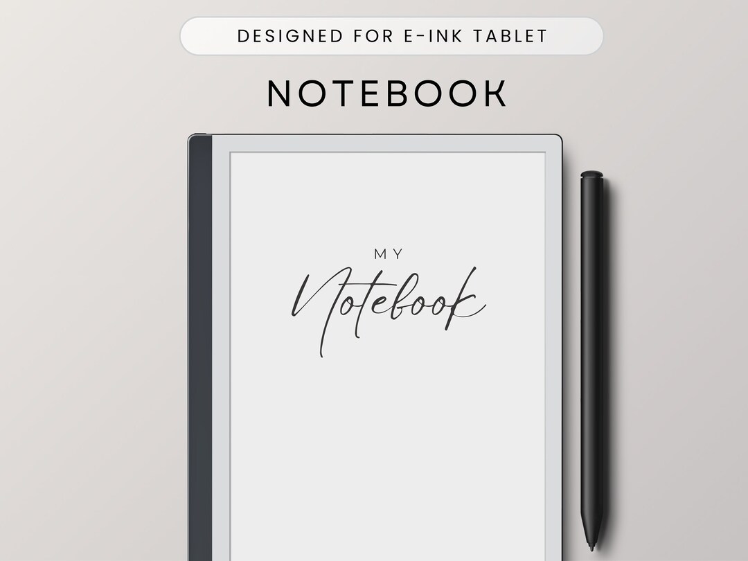 Notebook Template for E-ink-tablet Like Remarkable 2, Kindle Scribe ...