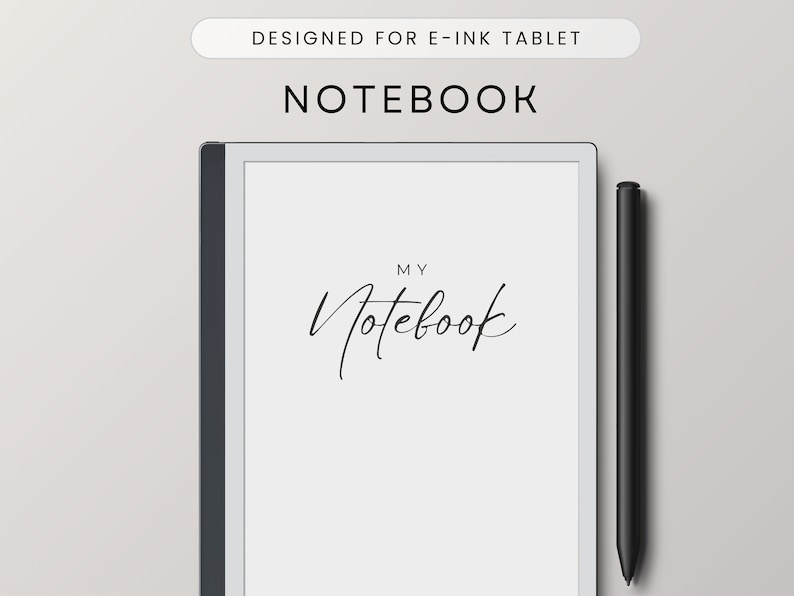 Notebook Template for E-ink-tablet Like Remarkable 2, Kindle Scribe ...