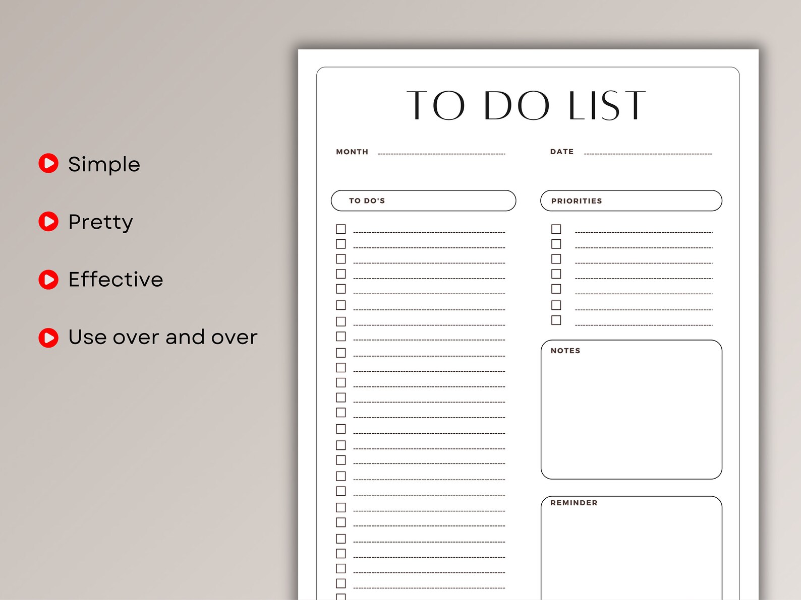 To Do List Template for E-ink Tablet, Daily Todo List, Tasks, Checklist ...