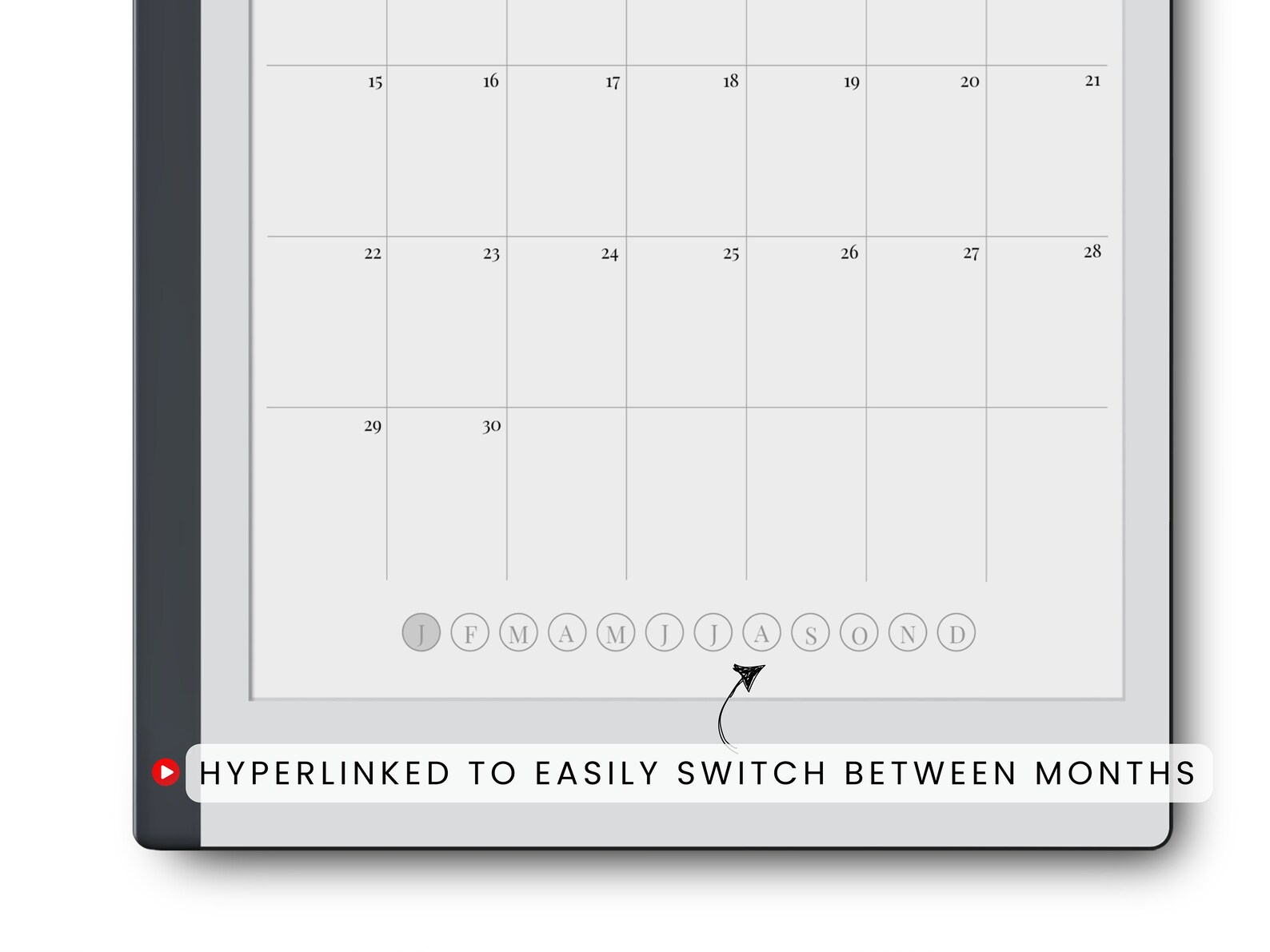 2025 Calendar Template for E-ink Tablet, Monthly Calendar, Paper Tablet ...