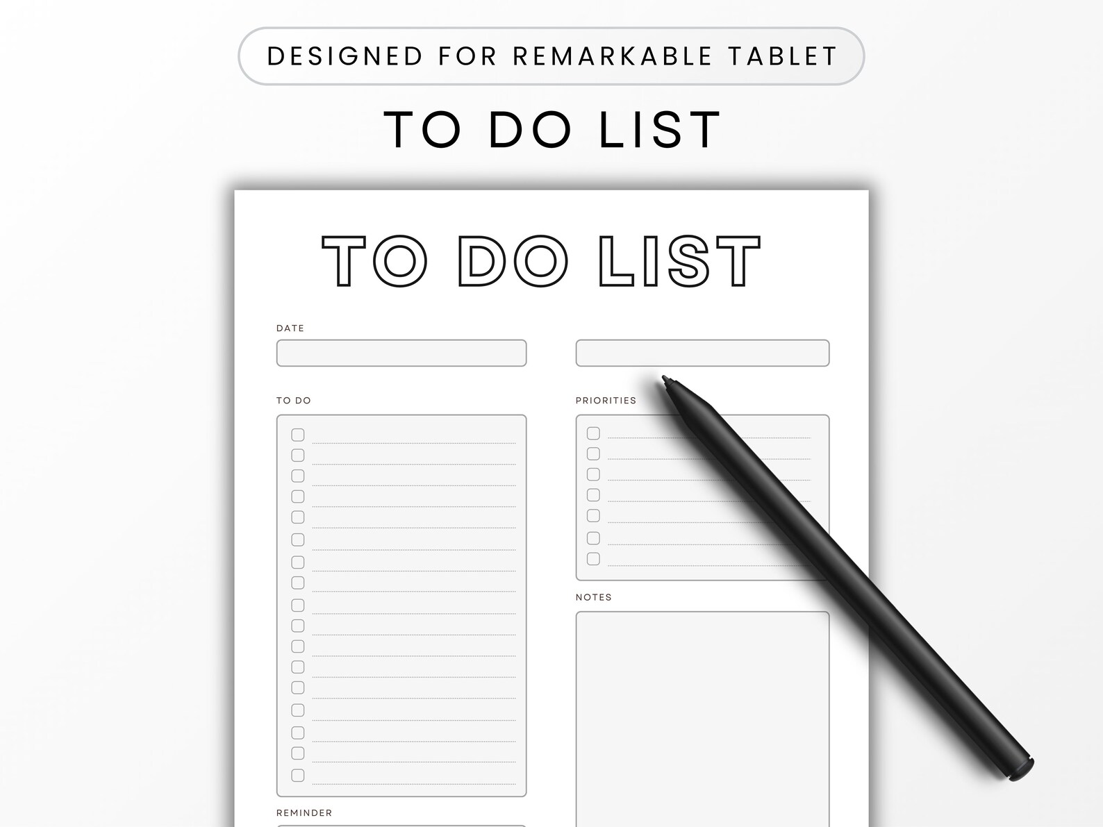 Remarkable 2 to Do List Templates digital Download - Etsy