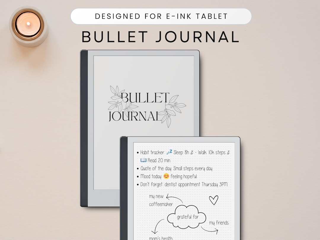 Bullet Journal, Dot Grid Notebook for E-ink Tablet as Remarkable 2 ...