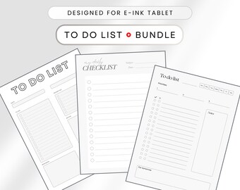 To Do List Template for E-ink Tablet, Daily Todo List, Tasks, Checklist ...