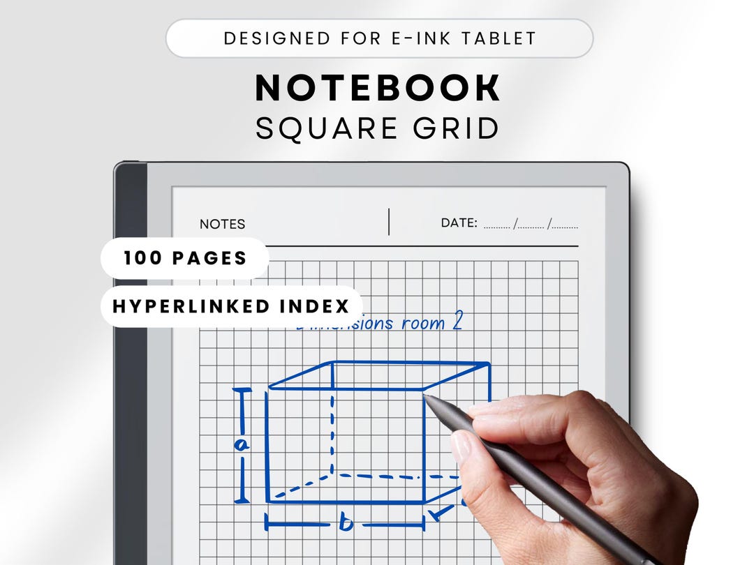 Square Grid Notebook Template: Hyperlinked Index, 100 Pages (PDF) - Etsy