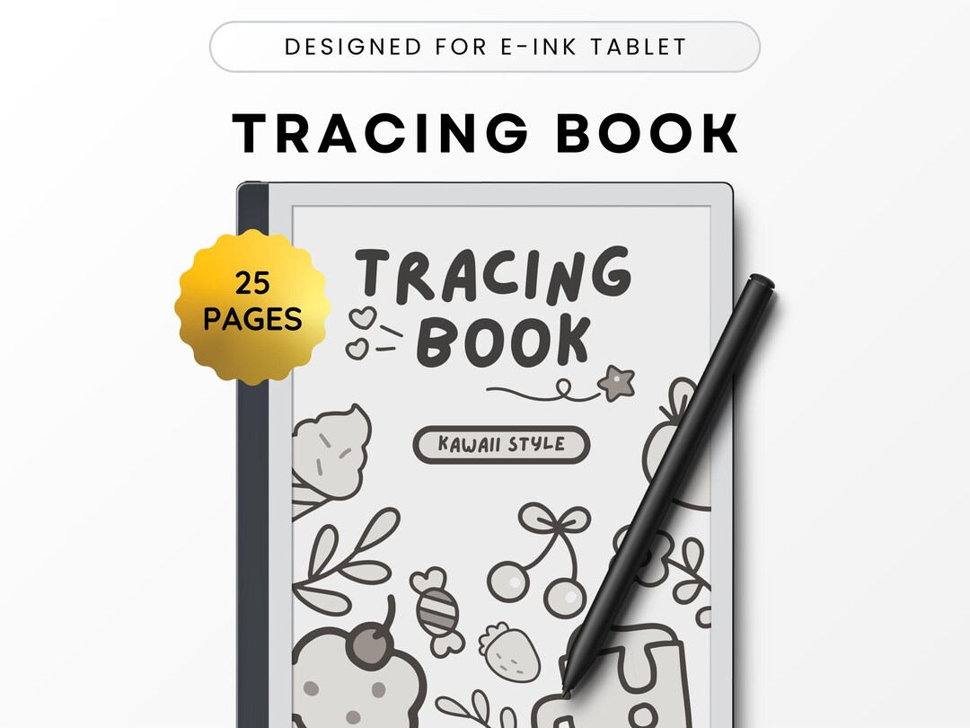 Tracing Book - Patterns for E-ink Device Like Remarkable, Kindle, Kobo ...