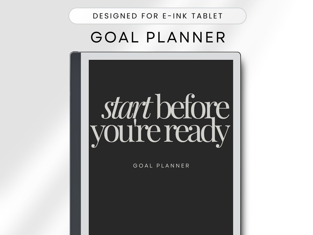 Goal Planner for E-ink Tablet, Goal Template, Digital Download ...