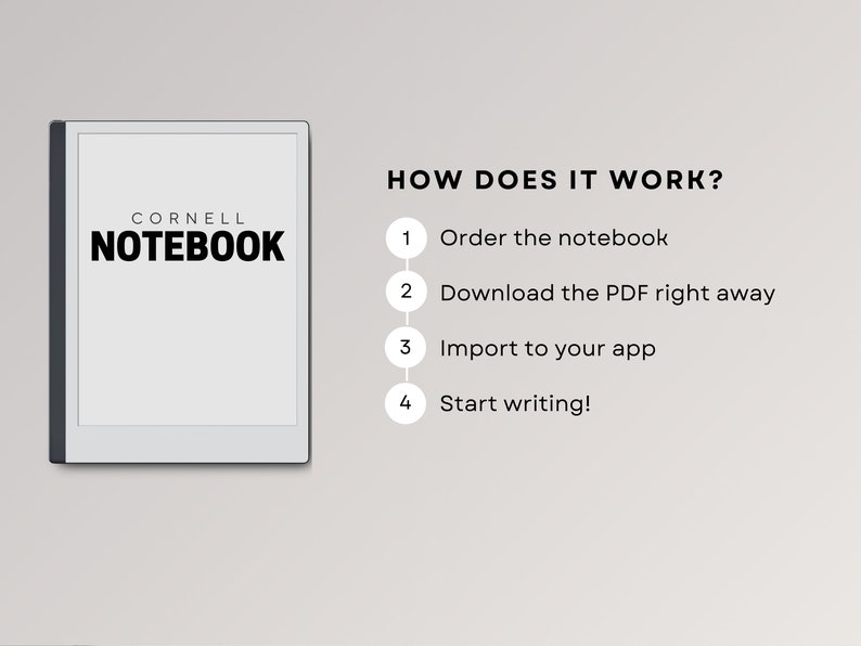 Digital Cornell Notebook for E-ink Tablets Like Remarkable 2 ...