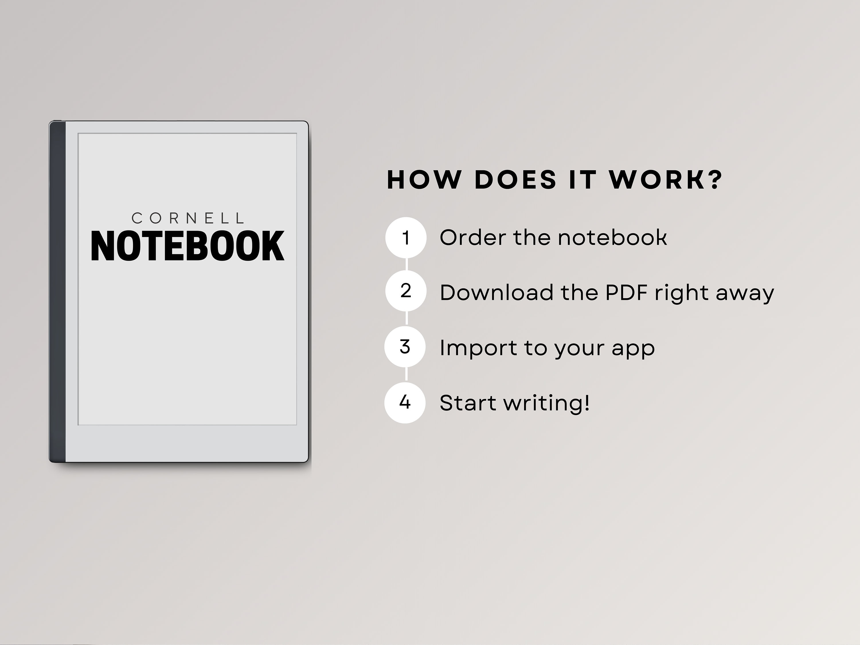 Digital Cornell Notebook for E-ink Tablets Like Remarkable 2 ...