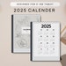 2025 Calendar Template for E-ink Tablet, Monthly Calendar, Paper Tablet ...
